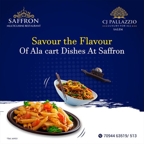 Savour the favour of Ala cart Dishes - CJ Pallazzio